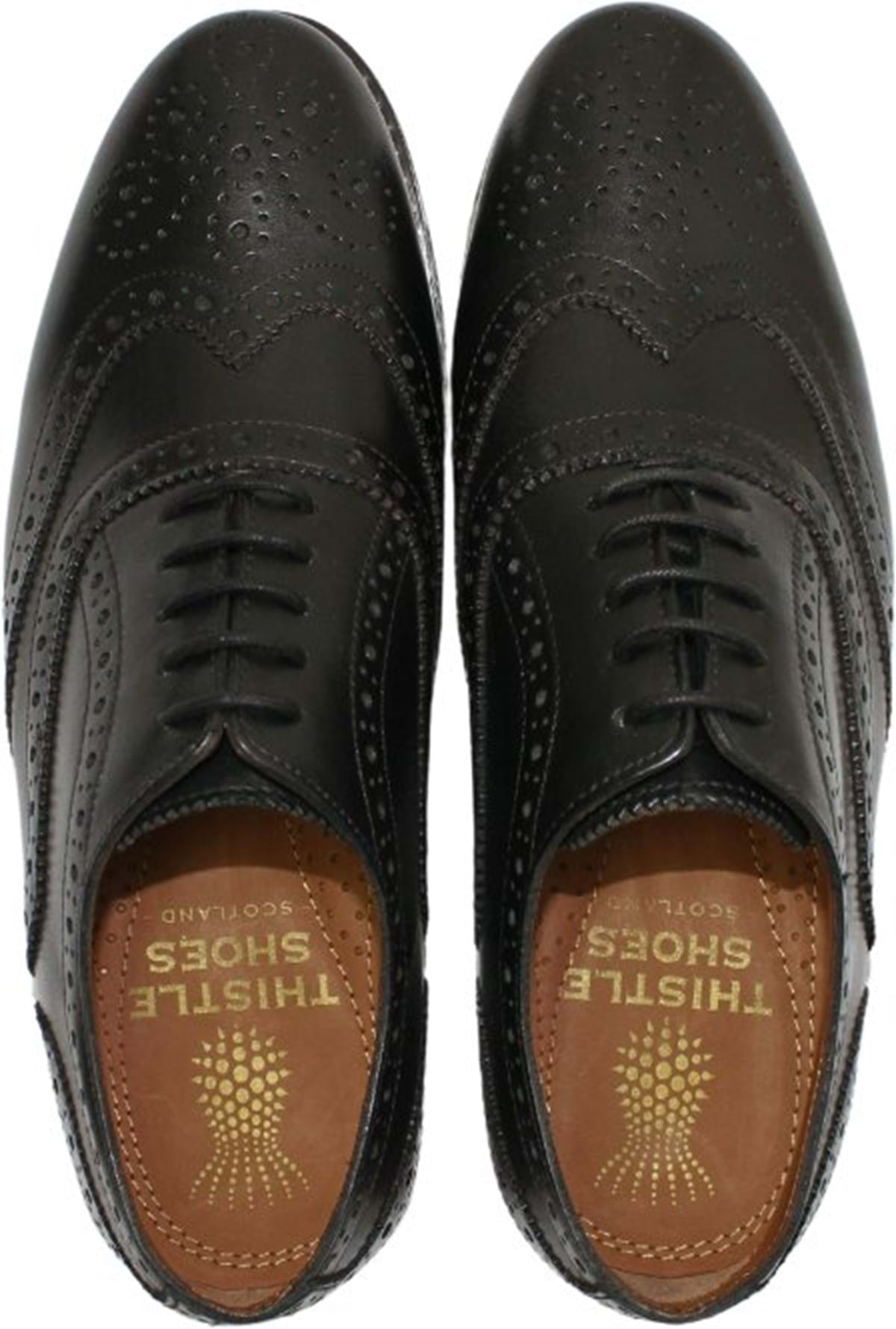 Black Leather Brogues | Kilts & Trews | Authentic Tartan Highland Wear ...