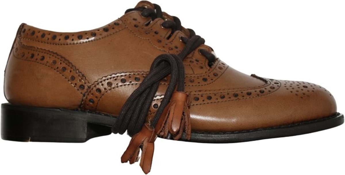 Tan Leather Luxury Ghillie Brogues | Kilts & Trews